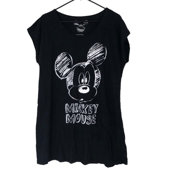 Disney | Tops | Disney Mickey Mouse Long Shirt Tunic Minidress Sleep ...